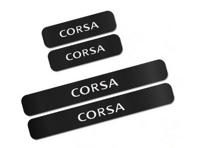 Stikeri za prag automobila - karbon CORSA (OPEL)