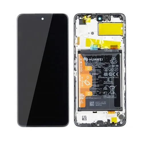 LCD ekran / displej za Huawei P Smart (2021) + touchscreen + baterija + frame Black Service Pack Original/02354ADC