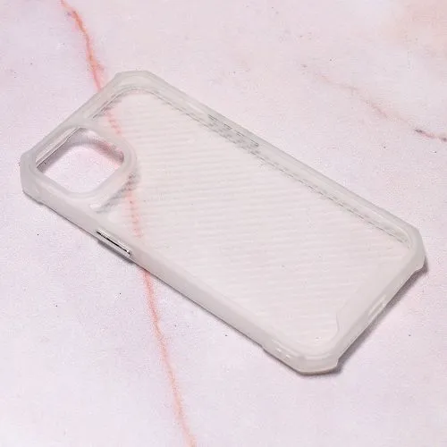 Futrola - maska Carbon Crystal za iPhone 14 6.1 bela