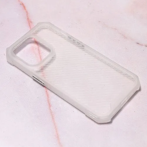 Futrola - maska Carbon Crystal za iPhone 14 Pro 6.1 bela