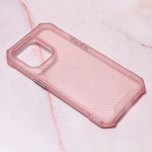 Futrola - maska Carbon Crystal za iPhone 14 Pro 6.1 pink