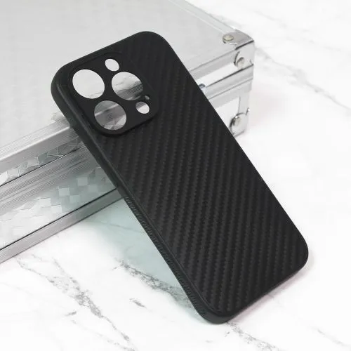 Futrola - maska Carbon fiber za iPhone 15 Pro 6.1 crna
