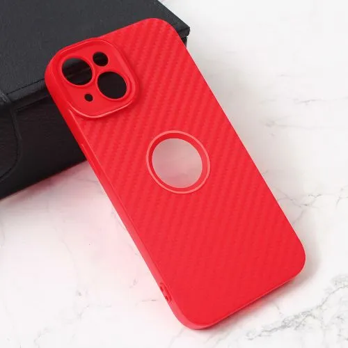 Futrola - maska Carbon Stripe za iPhone 14 6.1 crvena