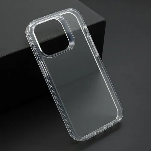 Futrola - maska COLOR FRAME za iPhone 14 Pro (6.1) srebrna (MS)