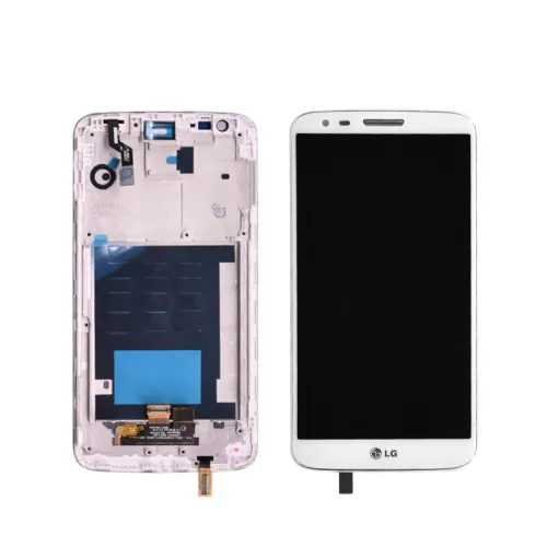 LCD ekran / displej za LG G2+touch screen+frame beli (D800-siroki konektor)