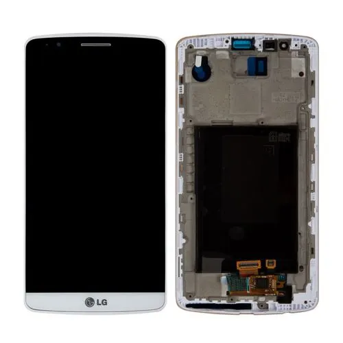 LCD ekran / displej za LG G3 S/D725+touchscreen beli+frame