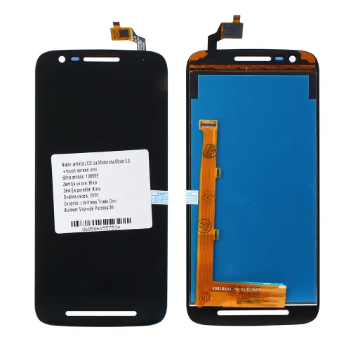 LCD ekran / displej za Motorola Moto E3+touch screen crni