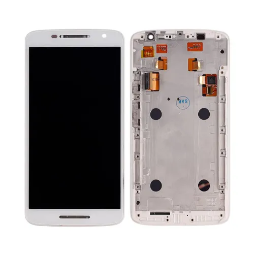 LCD ekran / displej za Motorola Moto X Play+touch screen+frame beli