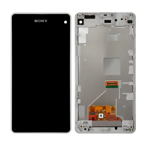 LCD ekran / displej za Sony Xperia Z1 compact/D5503+touch screen crni+frame beli