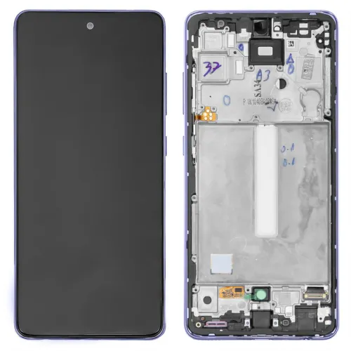 LCD ekran / displej za Samsung A525/Galaxy A52 2021 + touchscreen + frame Violet Service Pack Original/GH82-25524C