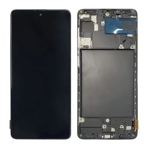 LCD ekran / displej za Samsung A715/Galaxy A71 + touchscreen + frame Black (Smaller Display Size) OLED