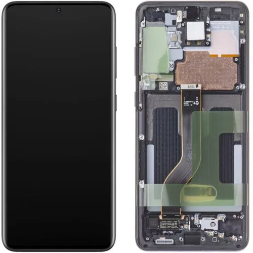 LCD ekran / displej za Samsung G985F Galaxy S20 Plus + touchscreen + frame Cosmic Black Service Pack Original/GH82-22134A