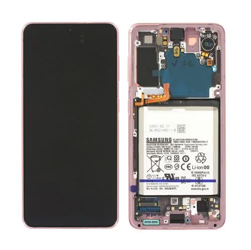 LCD ekran / displej za Samsung G991 Galaxy S21+touch screen+baterija+frame Phantom Pink Service Pack Original/GH82-24716D
