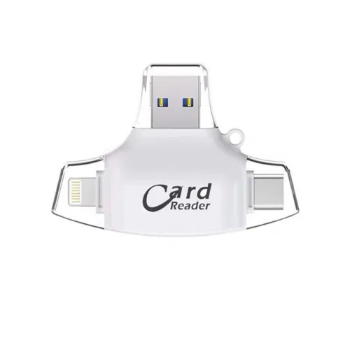 Citac kartica SD microSD na Type C Lightning USB 2.0 JWD-84 beli