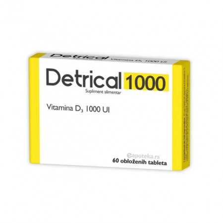 DETRICAL 1000 IU tablete 60x