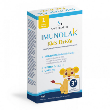 IMUNOLAK KIDS D3+Zn 30 kapsula