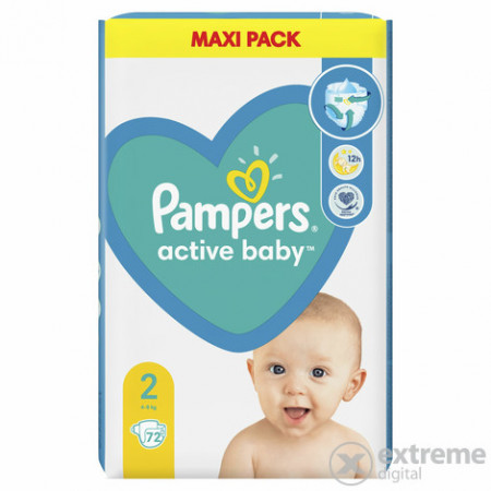 PAMPERS pelene active baby 2 maxi pack (4-8kg) 72 komada