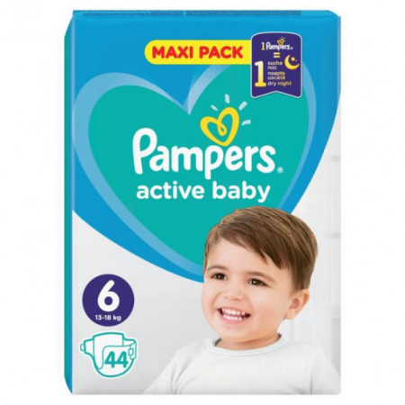 PAMPERS pelene active baby 6 maxi pack (13-18kg) 44 komada
