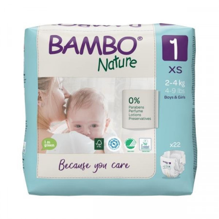 BAMBO Nature 1 New born 2-4kg - 22 pelene
