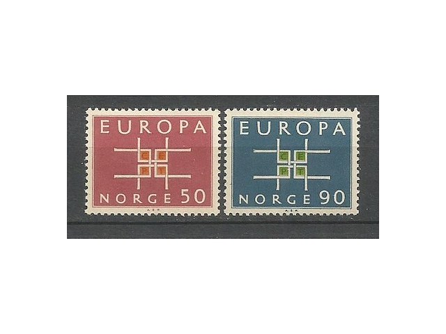 Norveska 1963. EVROPA CEPT cista kompl.serija