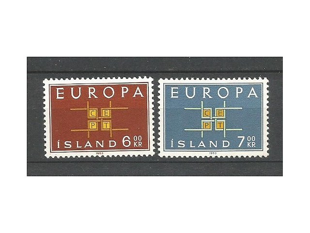 Island 1963. EVROPA CEPT cista serija