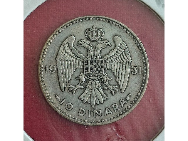 10 DINARA 1931 srebro (Pariz)