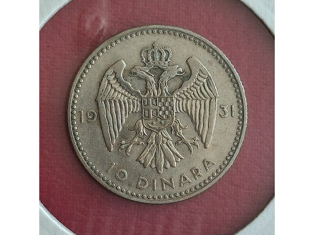 10 DINARA 1931 srebro