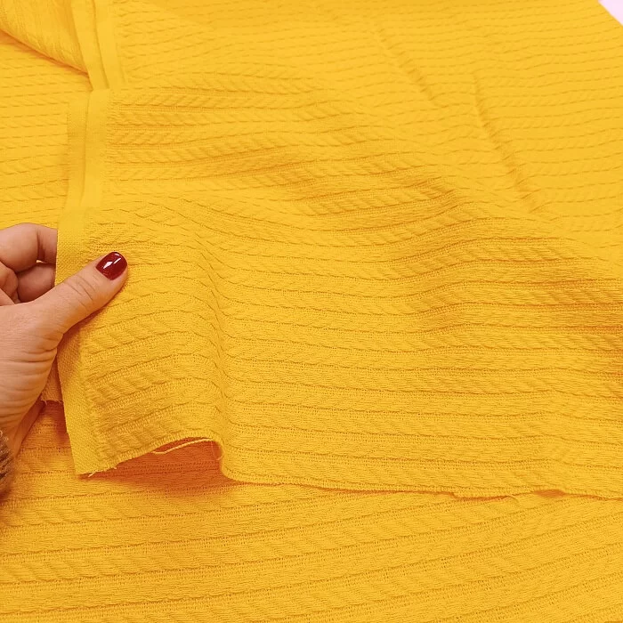 Pamučna pletenina- sunčano topla žuta