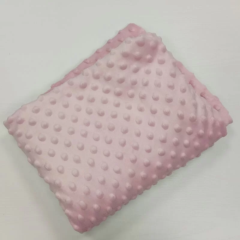 Minky tačke baby roze 100×80