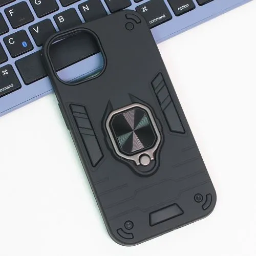 Futrola - maska Cube Ring za iPhone 15 6.1 crna