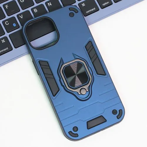 Futrola - maska Cube Ring za iPhone 15 6.1 tamno plava