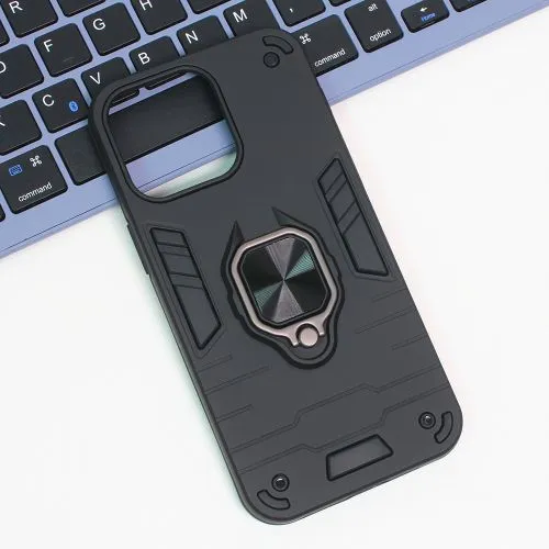 Futrola - maska Cube Ring za iPhone 15 Pro Max 6.7 crna