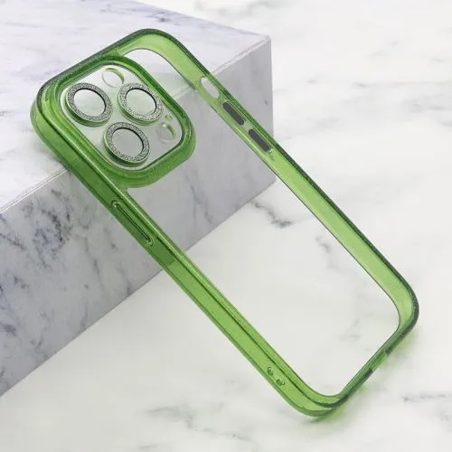 Futrola - maska DIAMOND LENS za iPhone 14 Pro (6.1) zelena (MS)