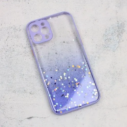 Futrola - maska Frame Glitter za iPhone 12 Pro 6.1 ljubicasta