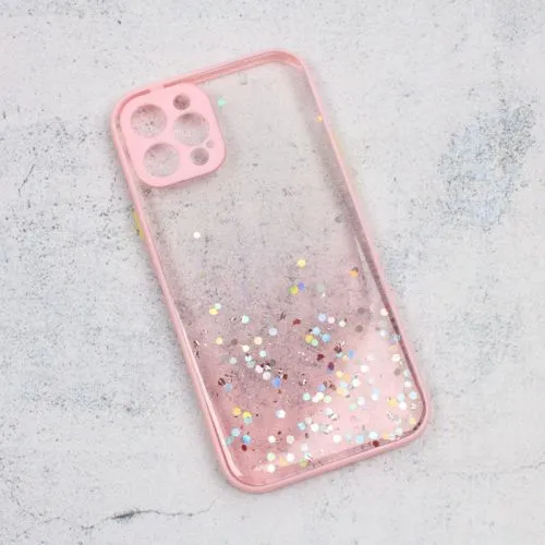 Futrola - maska Frame Glitter za iPhone 12 Pro 6.1 roze