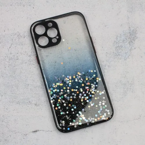 Futrola - maska Frame Glitter za iPhone 12 Pro Max 6.7 crna