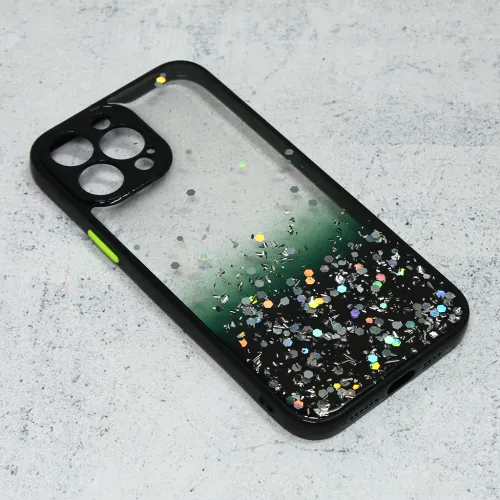 Futrola - maska Frame Glitter za iPhone 13 Pro Max 6.7 crna