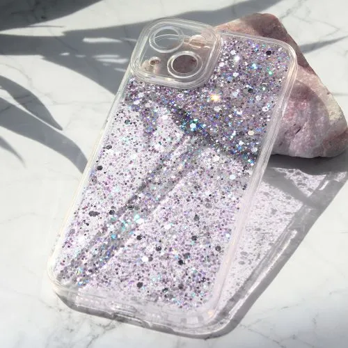 Futrola - maska Glitter za iPhone 15 6.1 ljubicasta