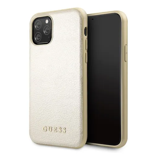 Futrola - maska Guess Hc PC Iridescent Leather za iPhone 11 Pro 5.8 zlatna (GUHCN58IGLGO)