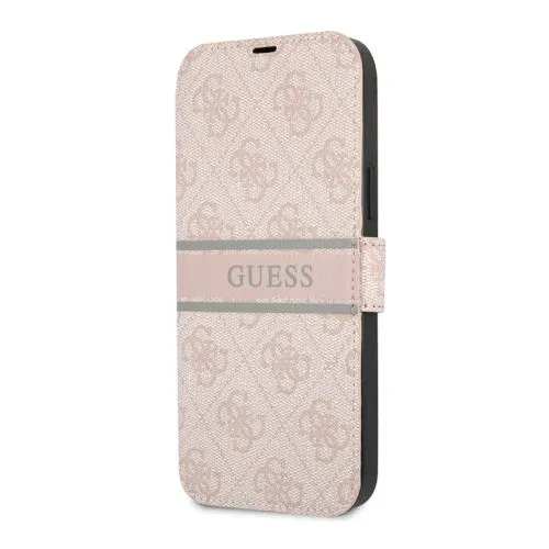 Futrola - maska Guess Stripe Bk Pu za iPhone 13 6.1 roze (GUBKP13M4GDPI)