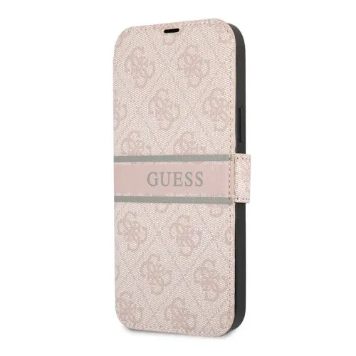 Futrola - maska Guess Stripe Bk Pu za iPhone 13 Pro 6.1 roze (GUBKP13L4GDPI)