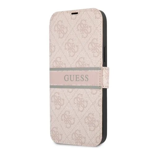 Futrola - maska Guess Stripe Bk Pu za iPhone 13 Pro 6.1 roze (GUBKP13L4GDPI)