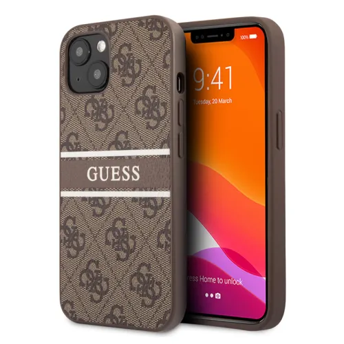 Futrola - maska Guess Stripe za iPhone 13 6.1 braon (GUHCP13M4GDBR)