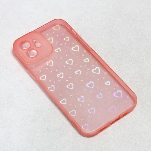 Futrola - maska Heart Color IMD za iPhone 12 6.1 roze