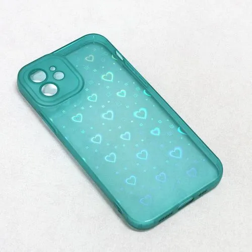 Futrola - maska Heart Color IMD za iPhone 12 6.1 tamno zelena