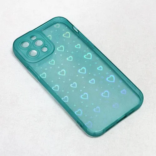 Futrola - maska Heart Color IMD za iPhone 12 Pro 6.1 tamno zelena