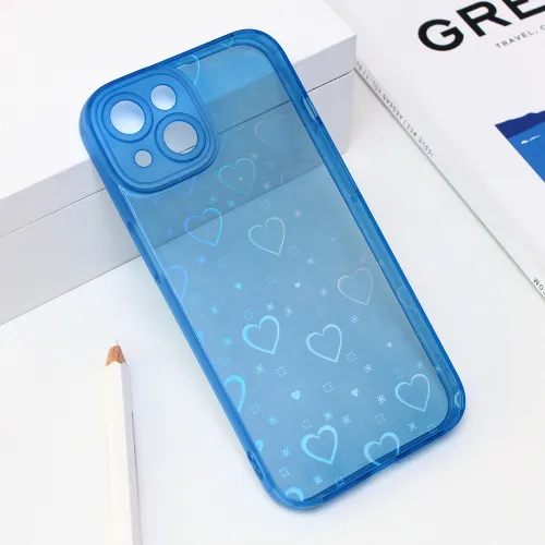 Futrola - maska Heart Color IMD za iPhone 14 6.1 plava