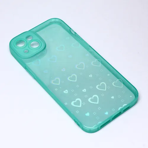 Futrola - maska Heart Color IMD za iPhone 14 Plus 6.7 mint