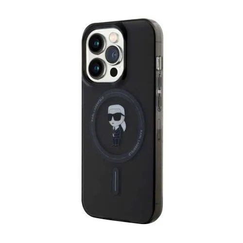 Futrola - maska Karl Lagerfeld Iml Magsafe Case Ikonik za iPhone 15 Pro (6.1) crna Full Original (KLHMP15LHFCKNOK) (MS)