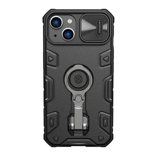 Futrola - maska Nillkin Cam Shield Armor Pro za iPhone 14 (6.1) crna (MS)